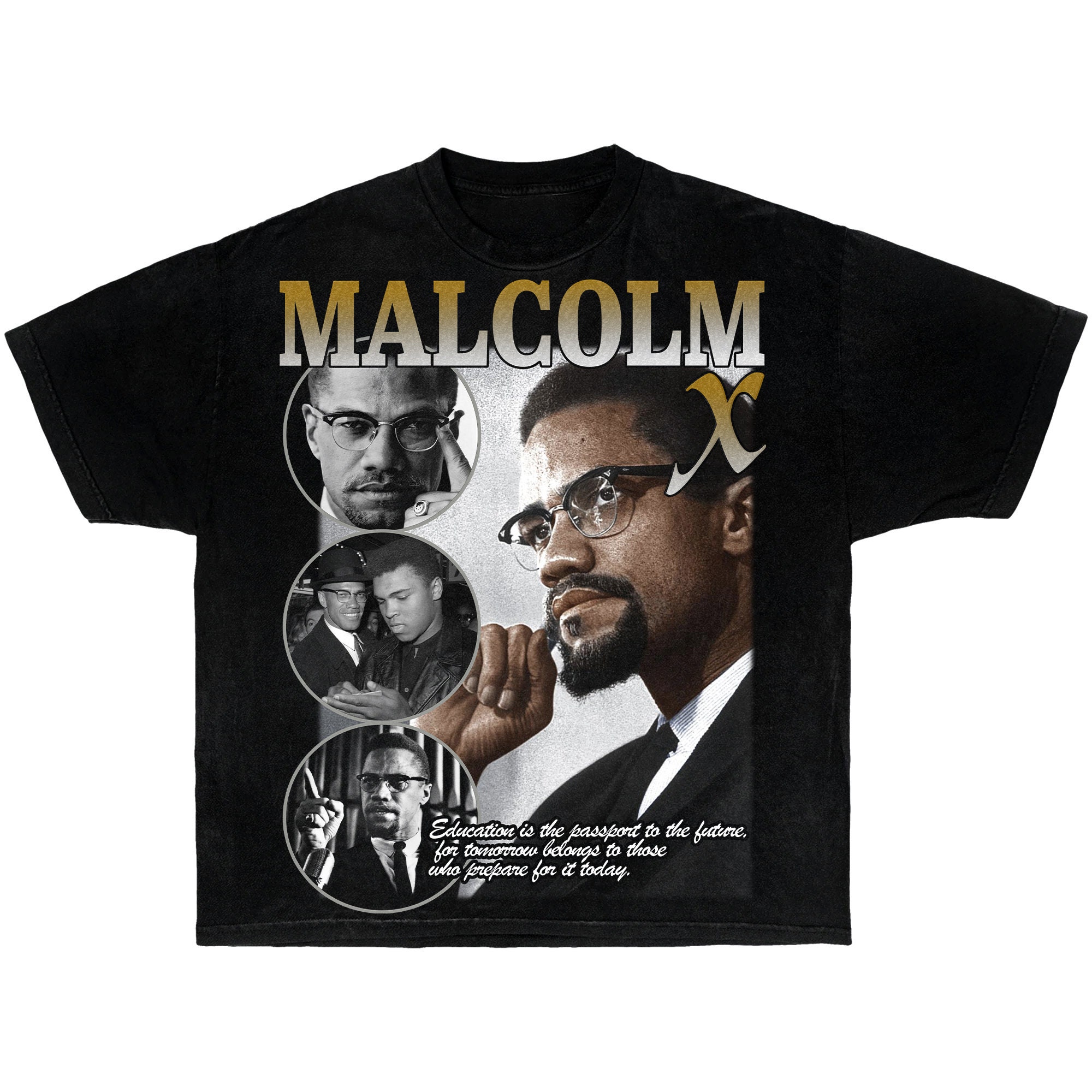 Malcolm X Png Tshirt Design Ready to Print 90s Rapper - Etsy