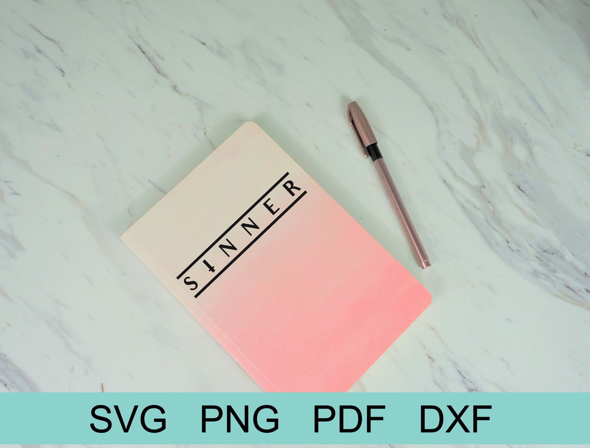 Sinner Digital Download SVG PNG PDF Dxf Vector Cricut Silhouette ...