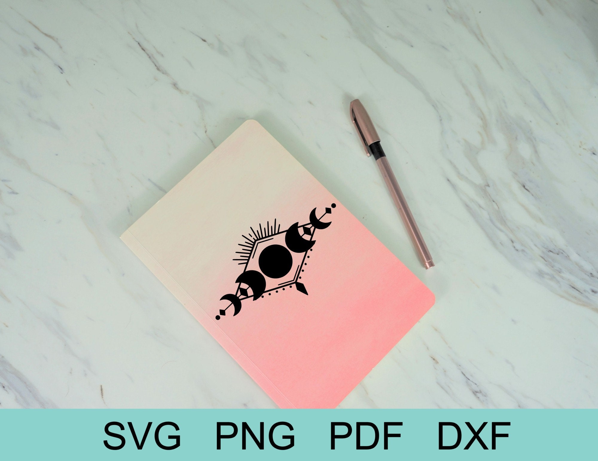 Moon Phases Digital Download SVG PNG PDF Dxf Vector Cricut Silhouette ...