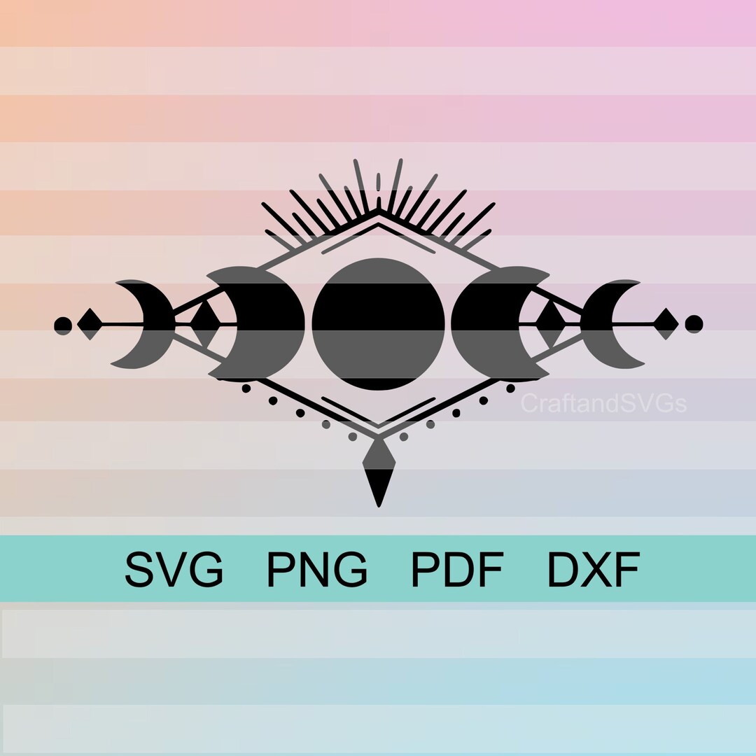 Moon Phases Digital Download SVG PNG PDF Dxf Vector Cricut Silhouette ...