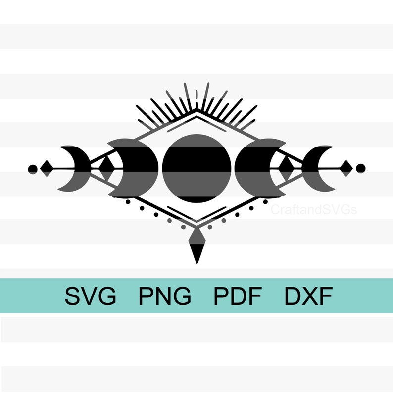 Moon Phases Digital Download SVG PNG PDF Dxf Vector Cricut Silhouette ...