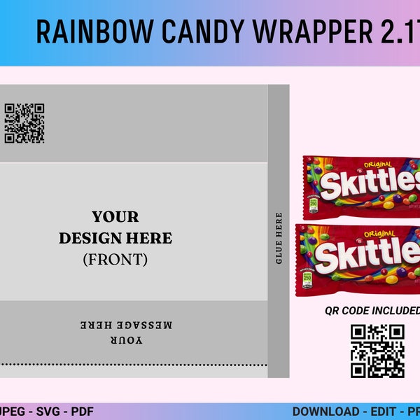 Skittles Template - Etsy