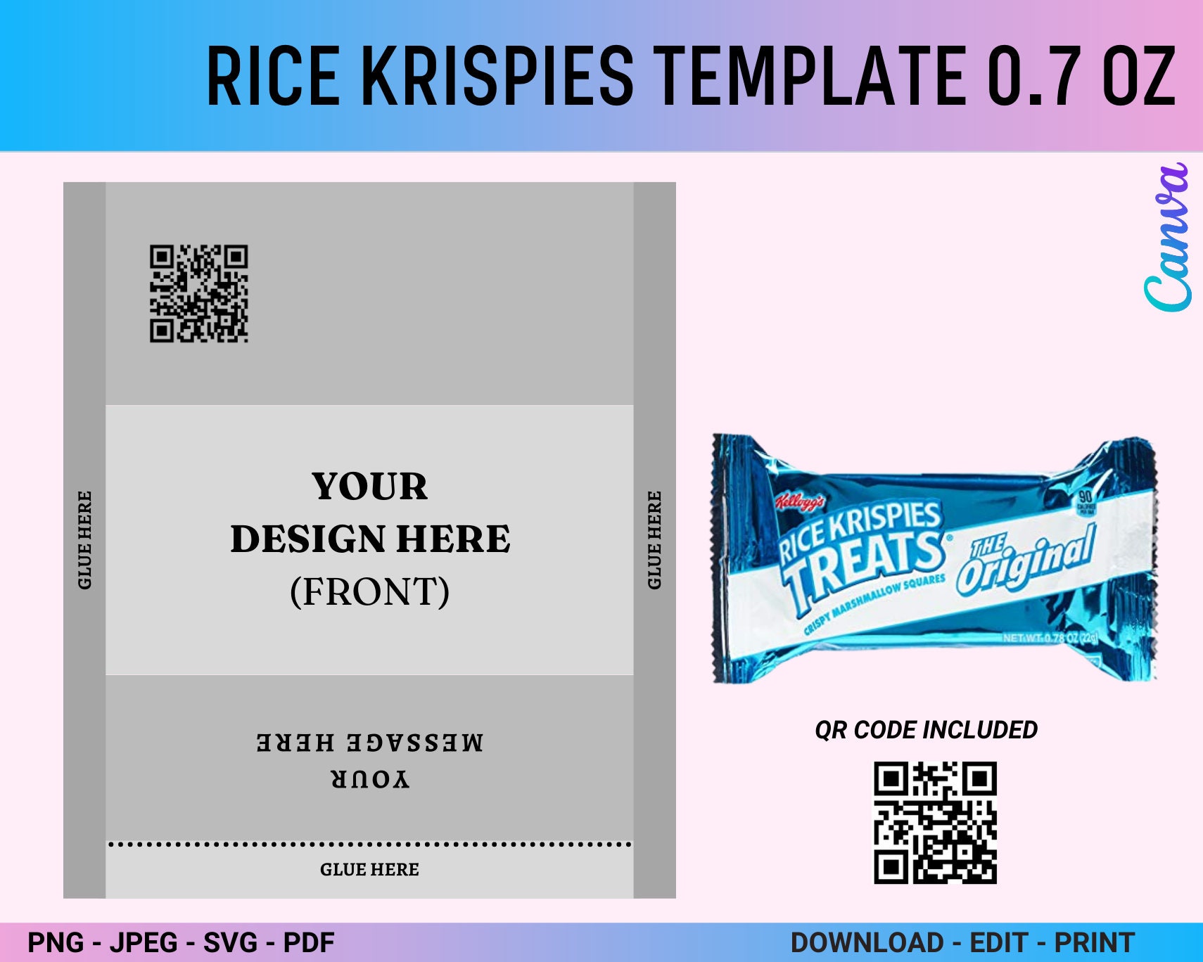 Rice Krispies TREAT Labels Rice Krispie Treats Wrapper - Etsy Australia