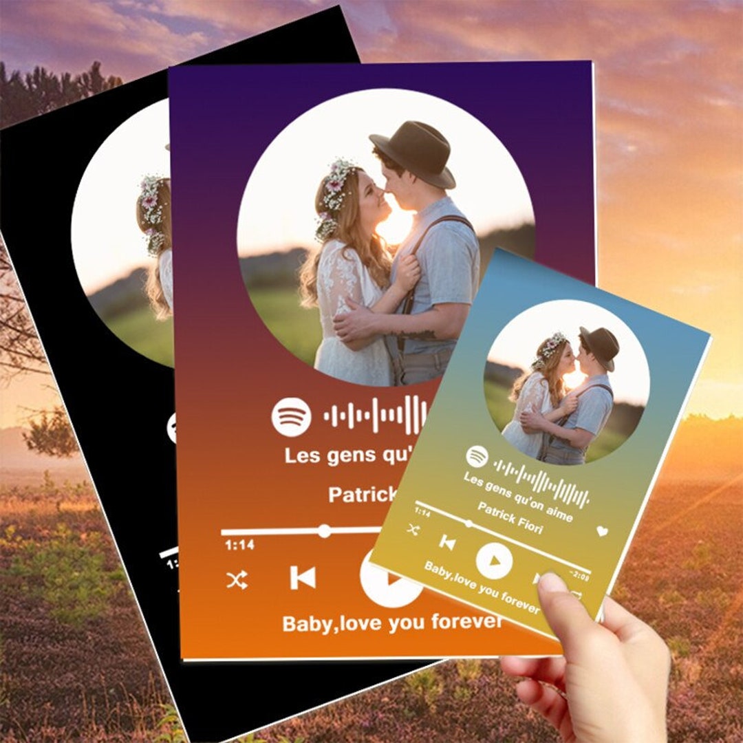 Spotify Plaque Custom Gradient Color Acrylic Board - Etsy