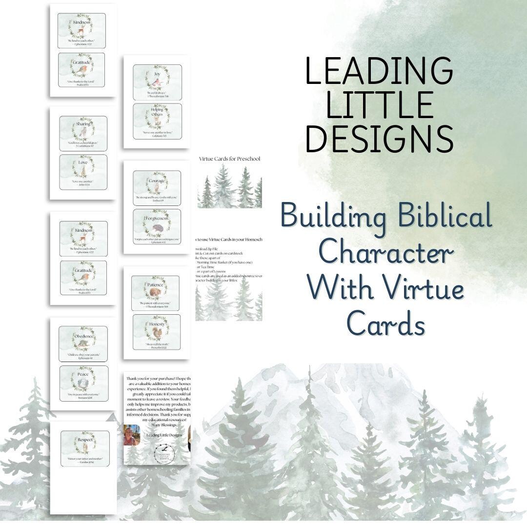 Preschool Memory Verses/ Virtue Cards for Littles - Etsy