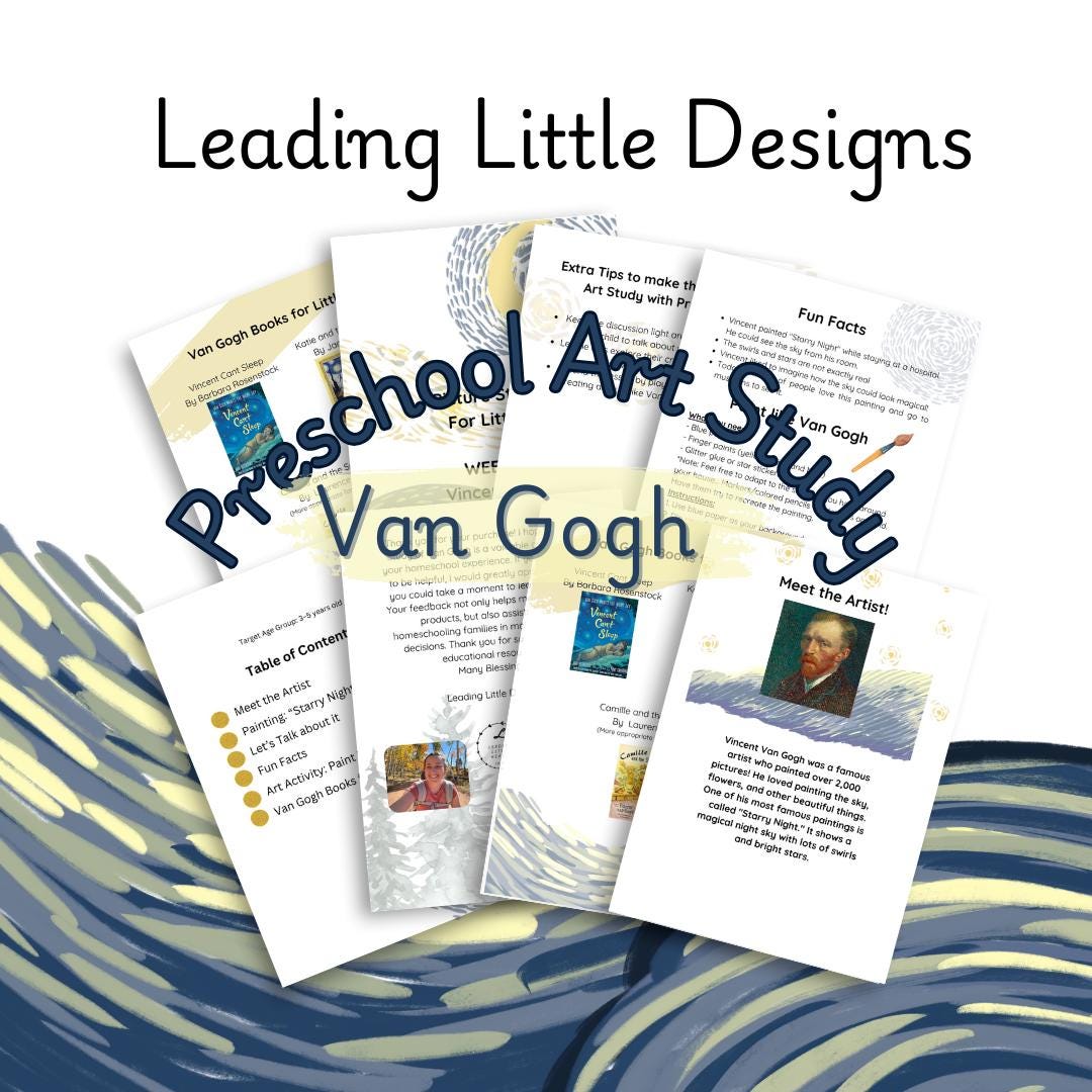 Mini Art Picture Study for Preschool- Van Gogh - Etsy
