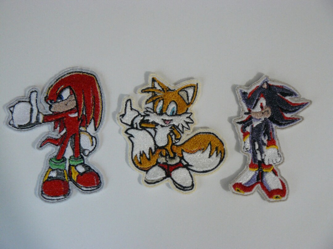 Tails Shadow Knuckles Embroidered Iron-on Patches, Your Choice - Etsy