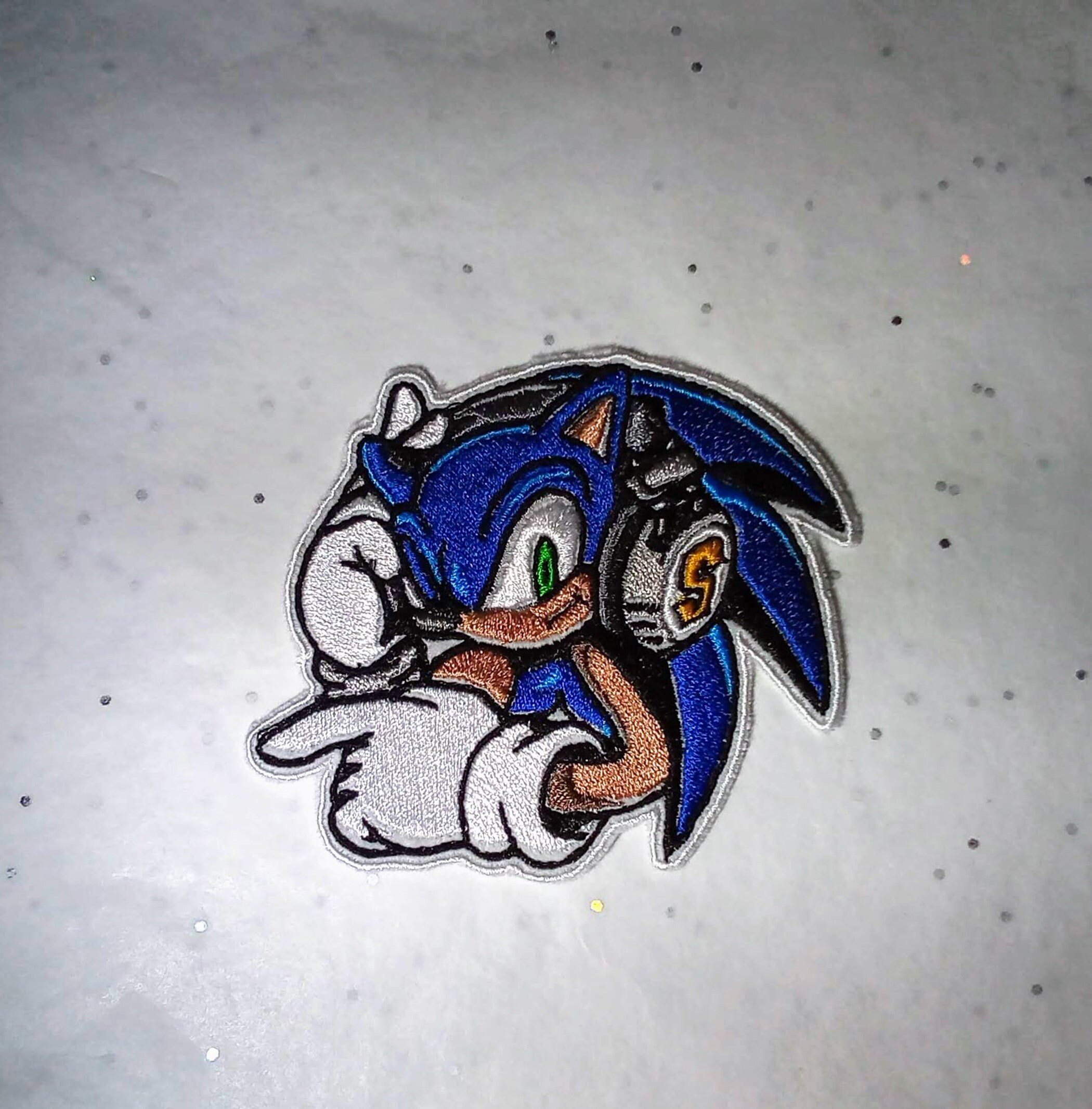 Sonic Ring, Sonic Helmet, Embroidered Iron-on Patches, 2 Designs to ...