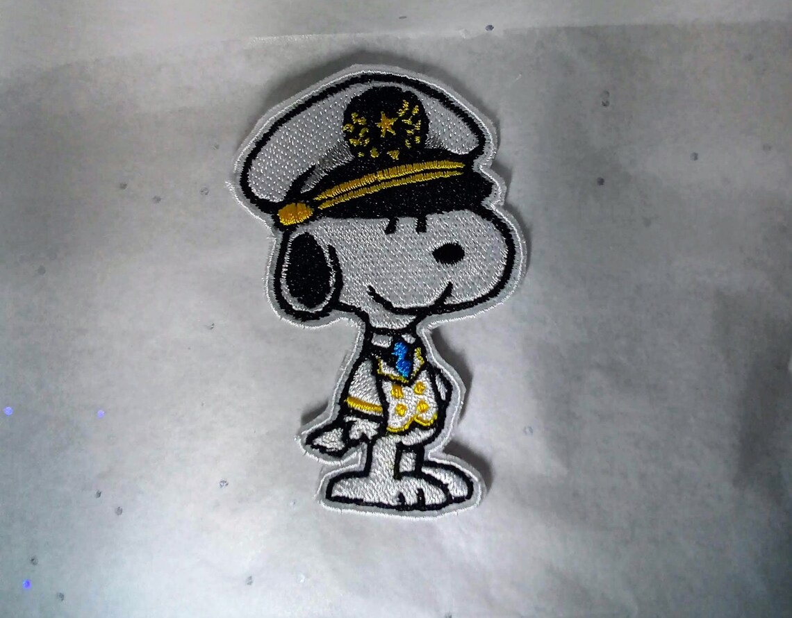 Snoopy Commander Snoopy Captain Embroidered Iron-on Patch - Etsy