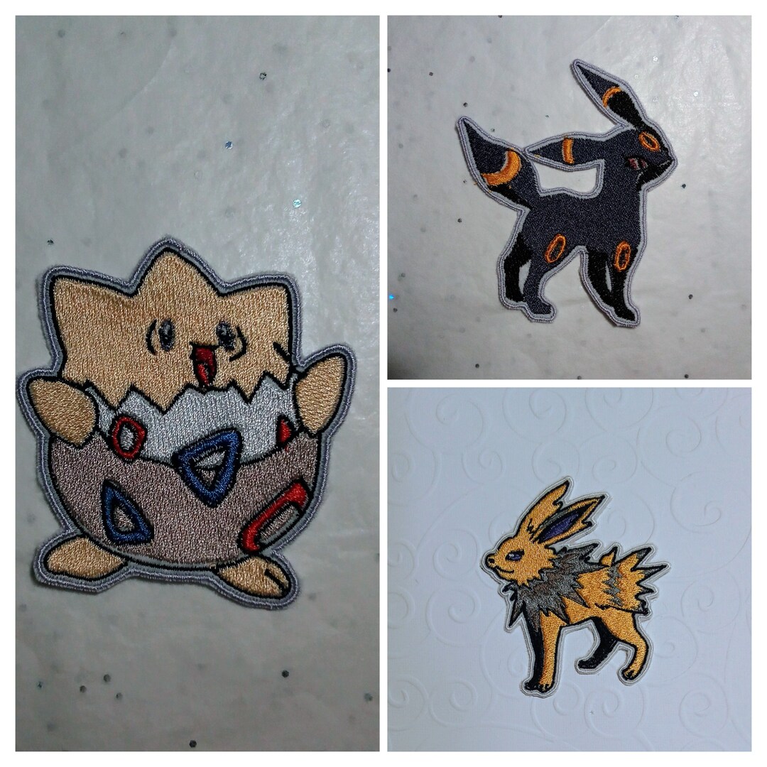 Pokémon Togepi and Noctali, Embroidered Iron-on Patches. A Choice - Etsy