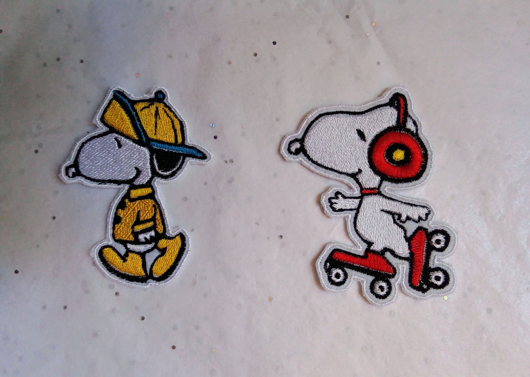 Snoopy, Roller Skates, Marin, Embroidered Iron-on Patches - Etsy