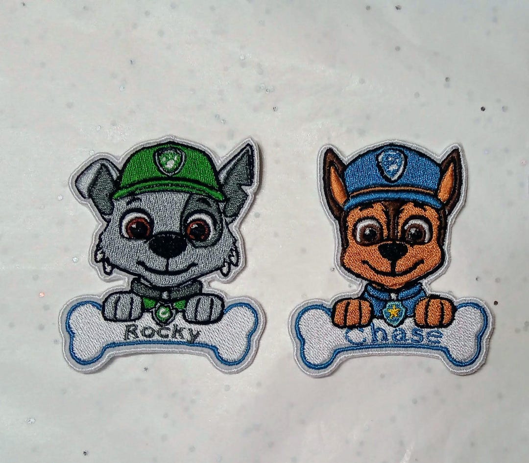 Embroidered Iron-on Patches, Dogs, Patrol, Paw, Bone. - Etsy