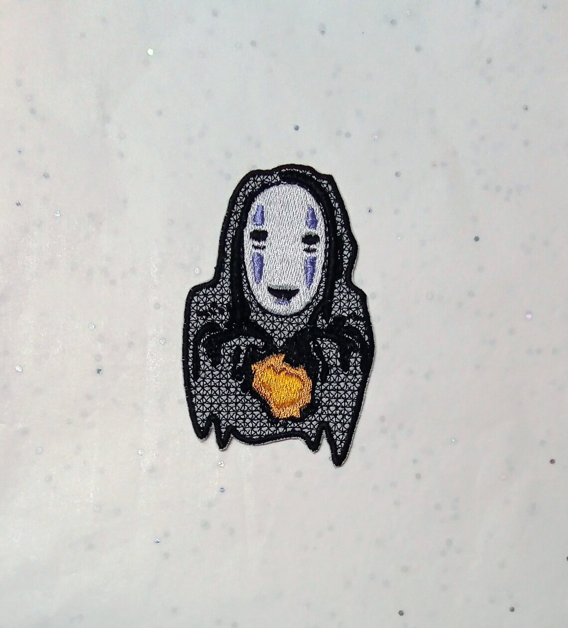 No Name, Mask, Chihiro, Original Embroidered Iron-on Patch, 9 Cm X 6 Cm ...