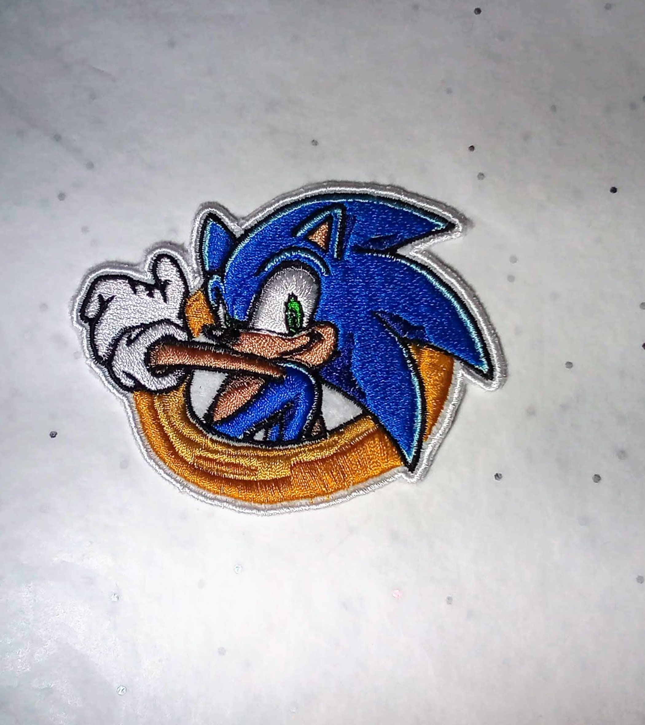 Sonic Ring, Sonic Helmet, Embroidered Iron-on Patches, 2 Designs to ...