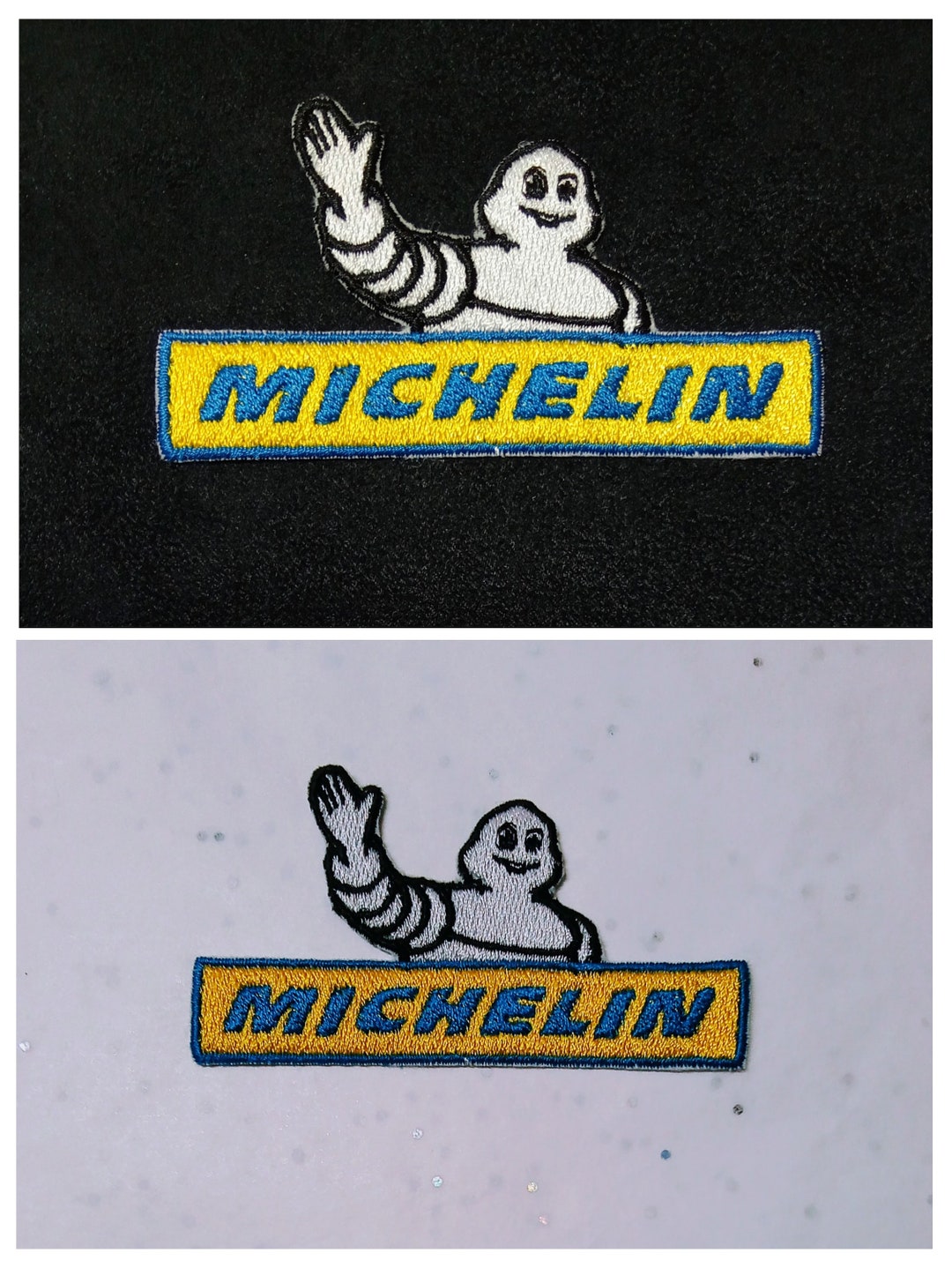 Embroidered Iron-on Patch, Michelin, Snowman Tires, 9 Cm X 4.7 Cm - Etsy