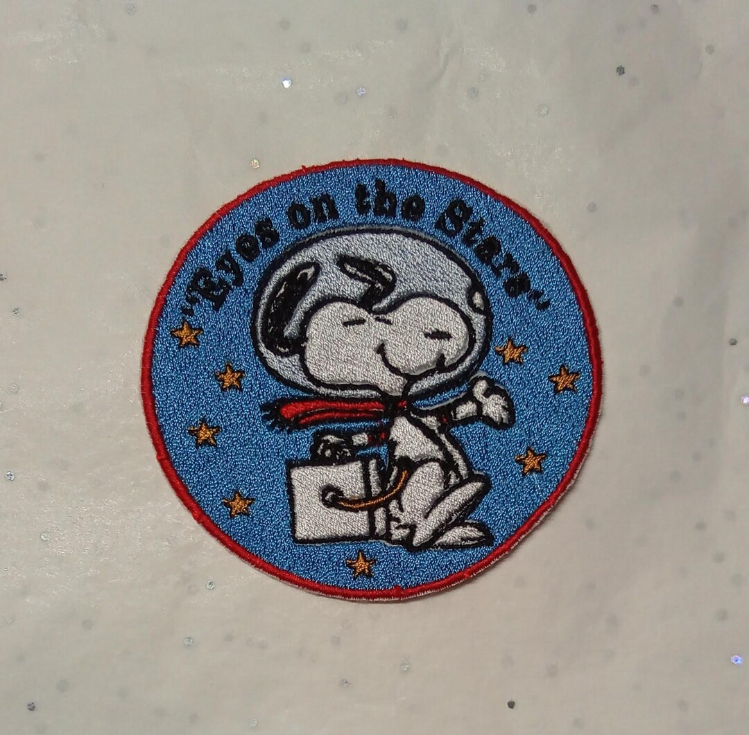 Embroidered Iron-on Patch, Snoopy Space Conquest, Apollo, Planets, 8 Cm ...