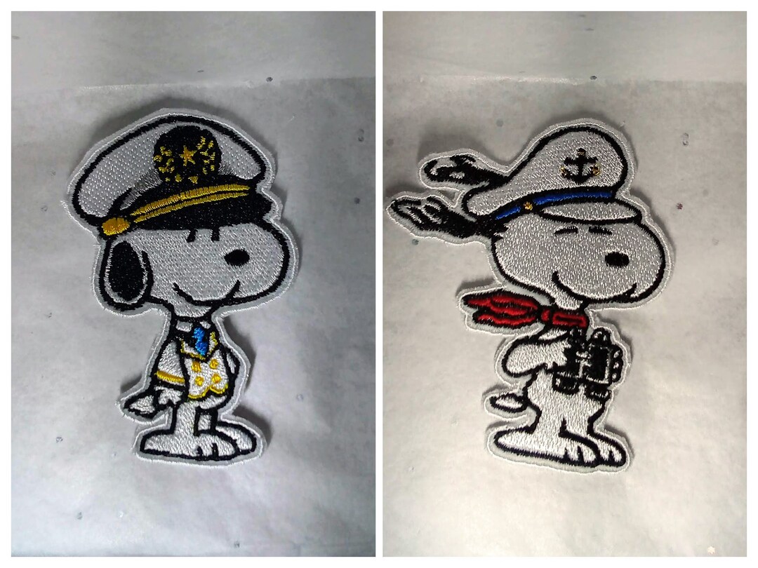 Snoopy Commander, Snoopy Captain, Embroidered Iron-on Patch - Etsy