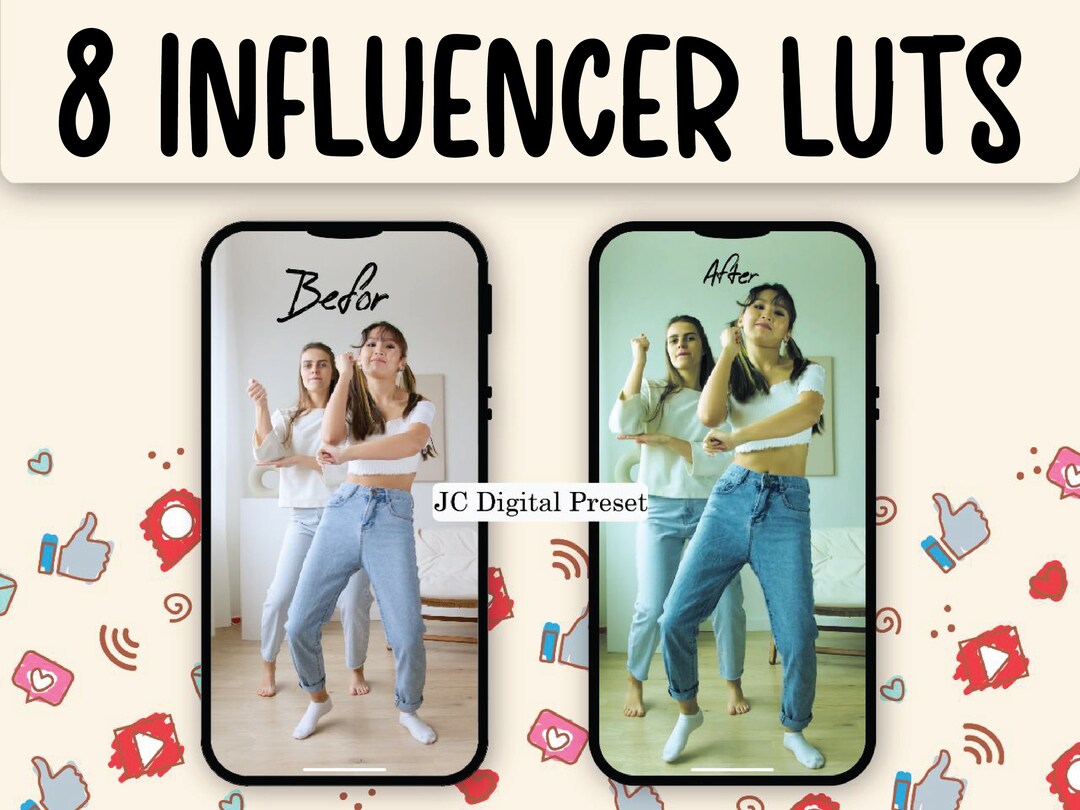 8 INFLUENCER Mobile Luts|influencer Video Editing|instagram | Tiktok ...