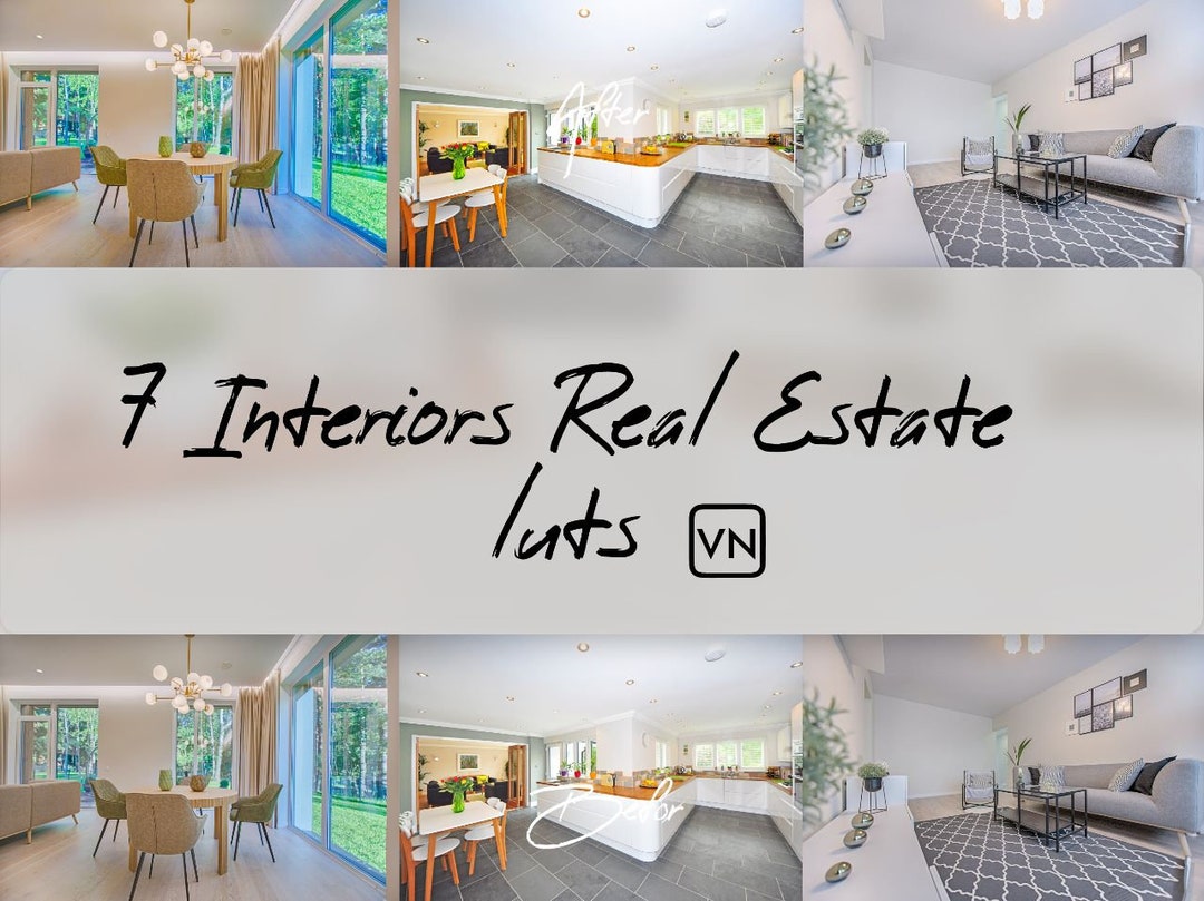 7 Real Estate INTERIOR Luts for Video Color Grading|vn Pro Filters for ...