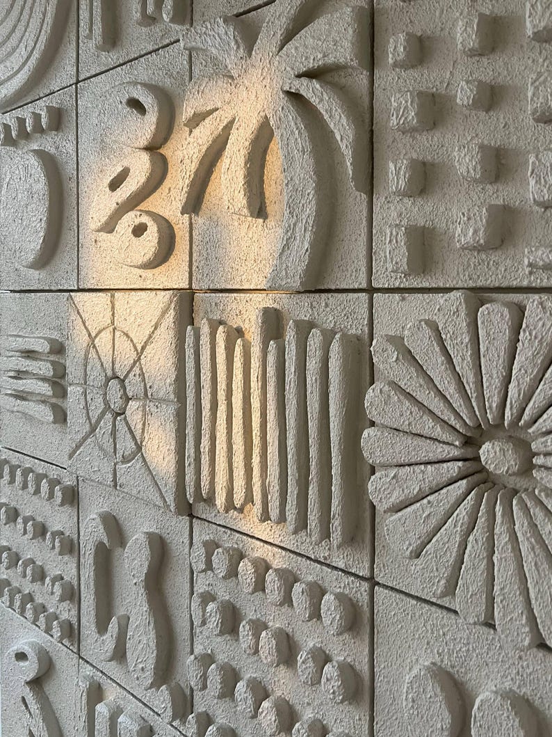 Handmade Plaster 3D Wall Sculpture: Oversized Textured 3D Abstract ...