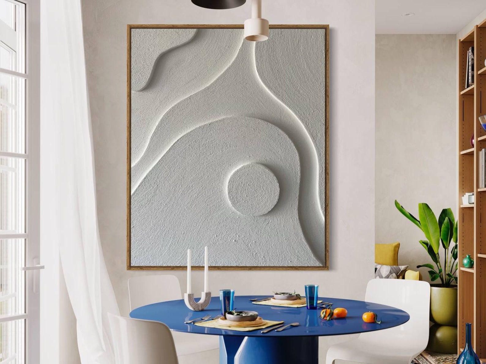 Midcentury Modern Relief Painting Plaster Wall Art 3D Wall - Etsy