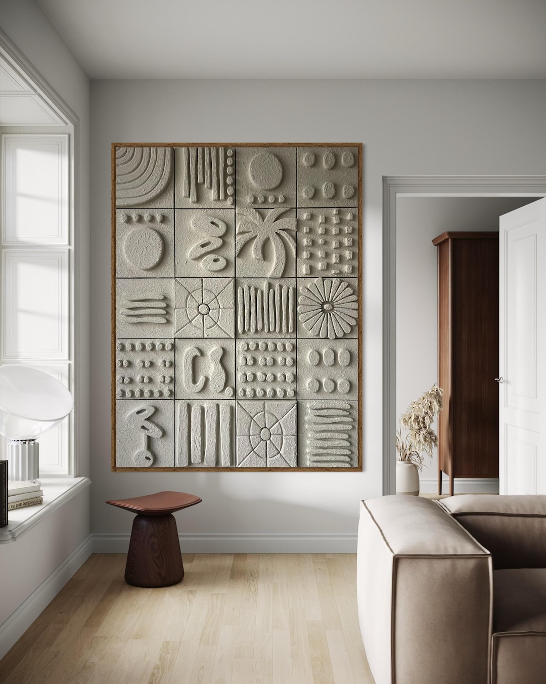 Handmade Plaster 3D Wall Sculpture: Oversized Textured 3D Abstract ...