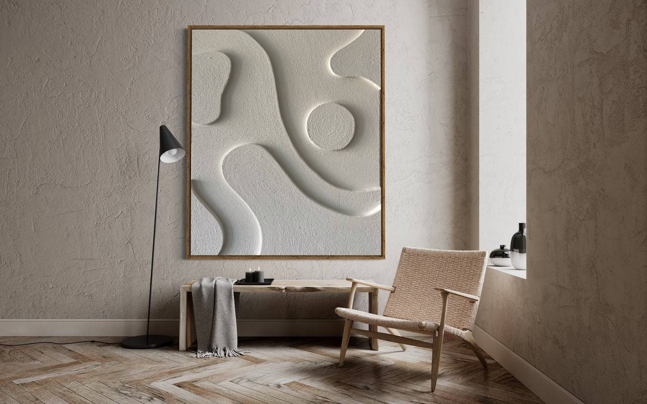 Midcentury Modern Relief Painting Plaster Wall Art 3D Wall - Etsy