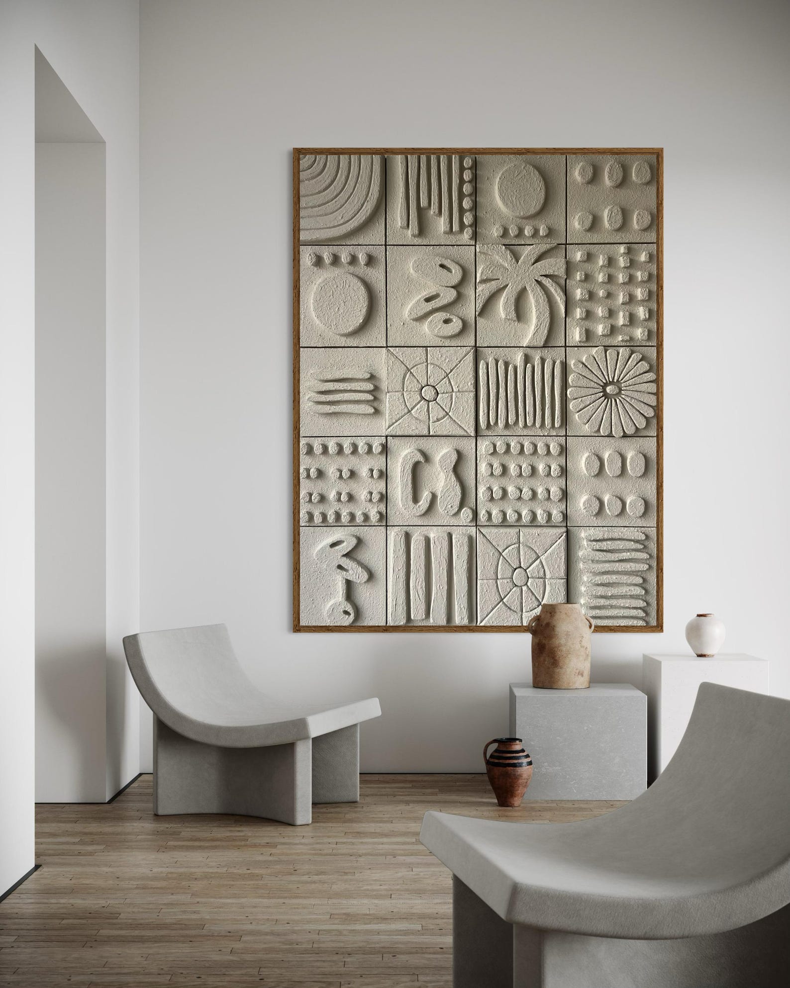 Handmade Plaster 3D Wall Sculpture: Oversized Textured 3D Abstract ...