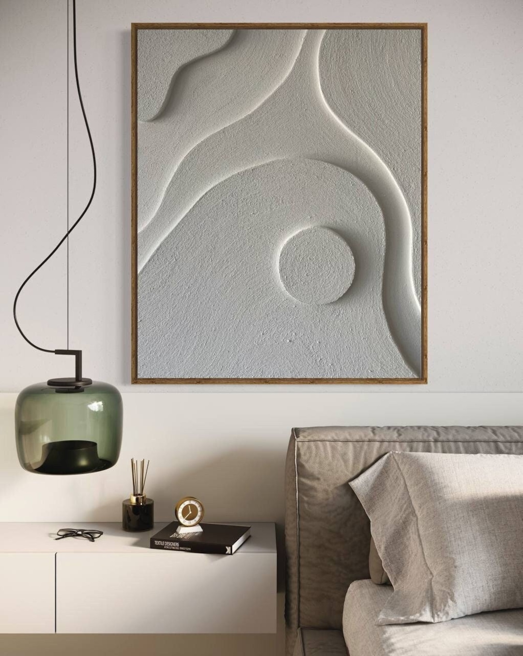 Midcentury Modern Relief Painting, Plaster Wall Art, 3D Wall Art ...