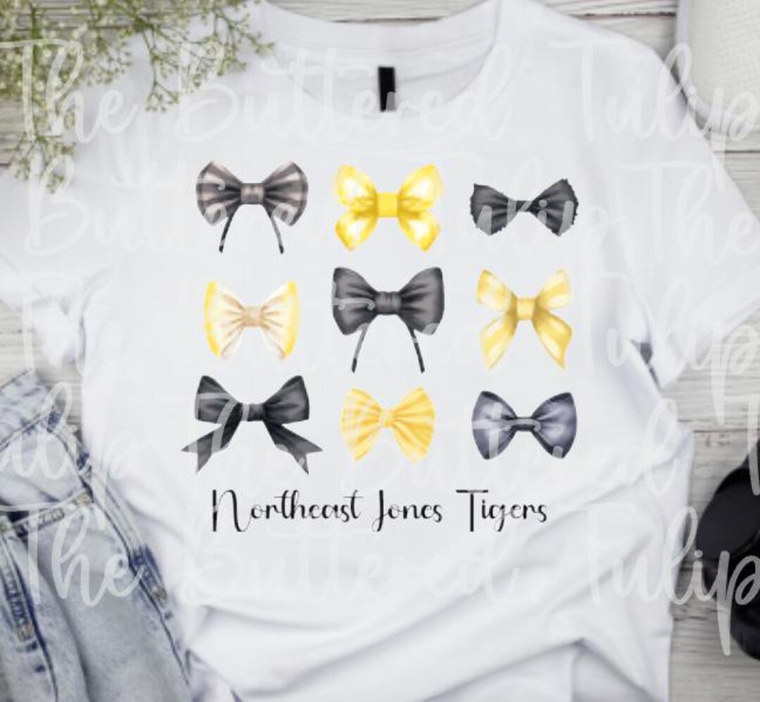 Northeast Jones Tigers Coquette Bows Digital Download PNG - Etsy