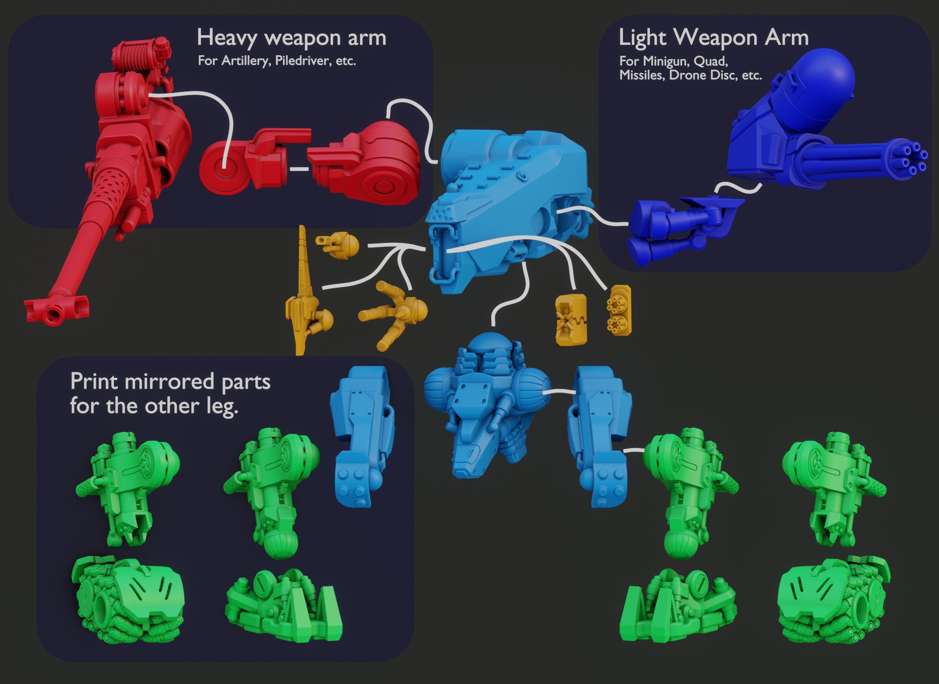 Modular Mech Light Weapons - Etsy