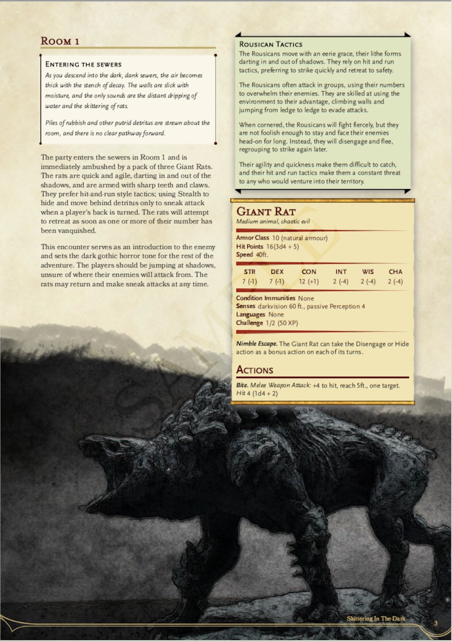 D&D Adventure Pack skittering in the Dark - Etsy