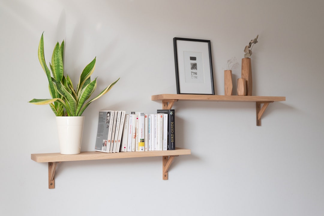 Reclaimed Wood Shelves, Handmade Rustic Shelves, Oak Wood Shelving ...