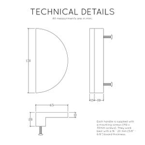 Half Moon Drawer Pull - Half Circle Drawer Pulls, Half Circle Cabinet ...