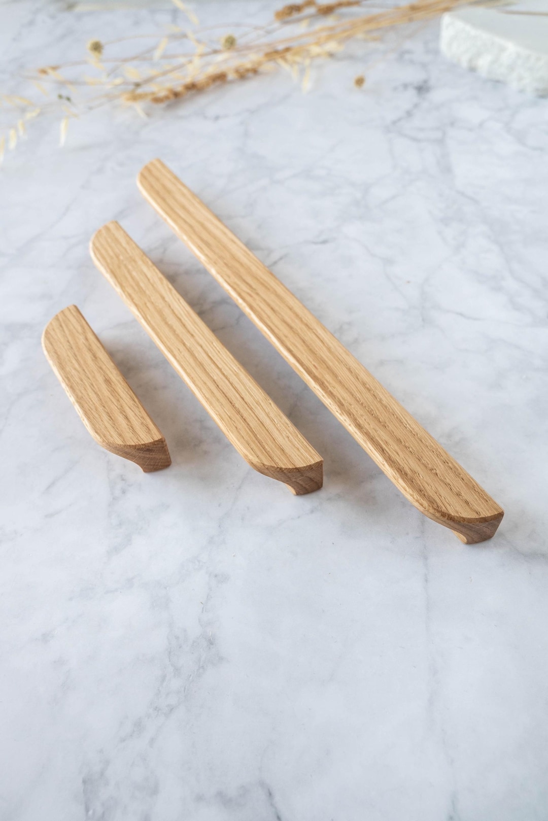 Drawer Pulls From Solid FSC Oak Wood - Kitchen Pull, Ikea Handle ...