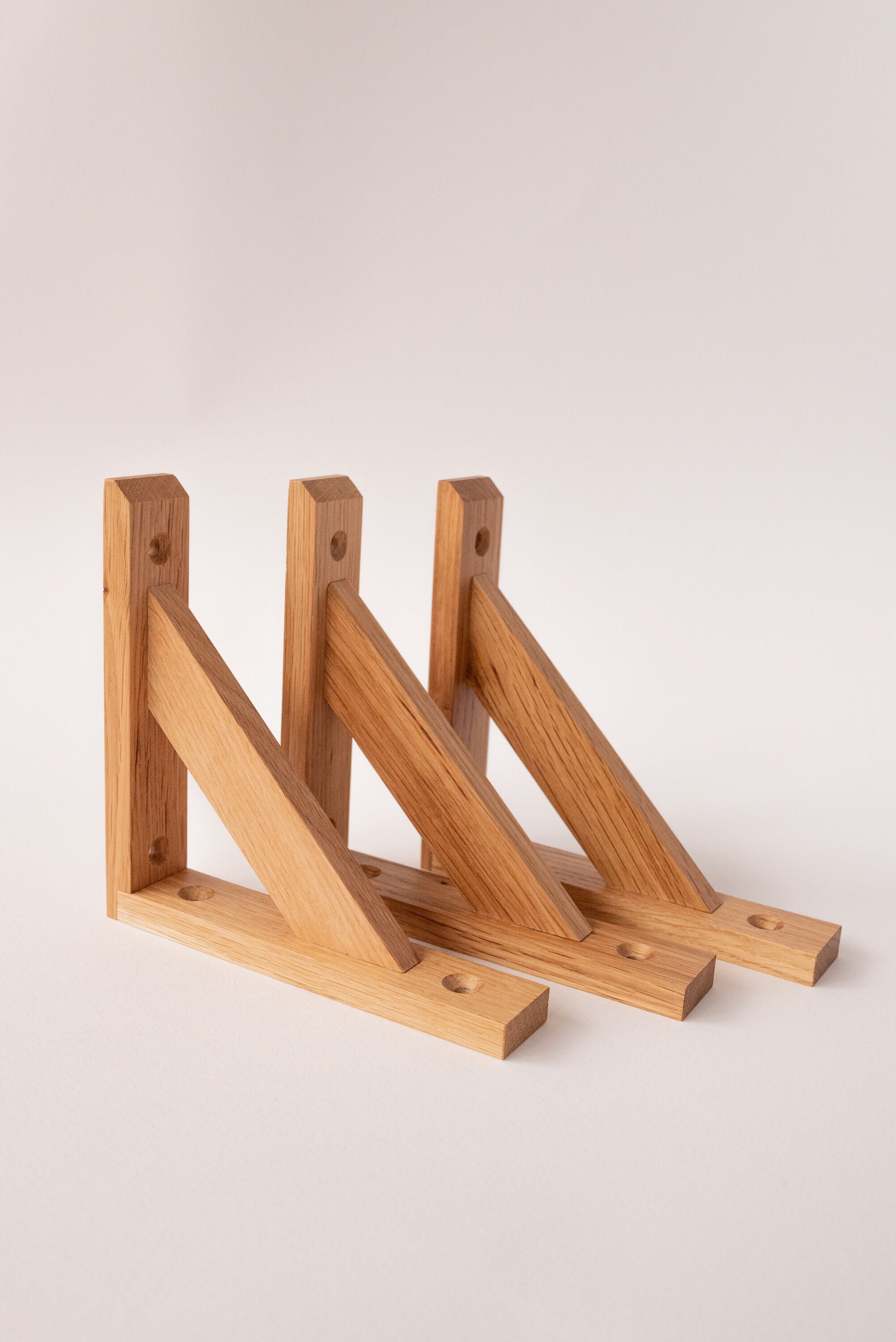 Shelf Brackets Oak Wood, Rustic Shelf Brackets, Farmhouse Shelf Brackets, Heavy Duty Shelf ...