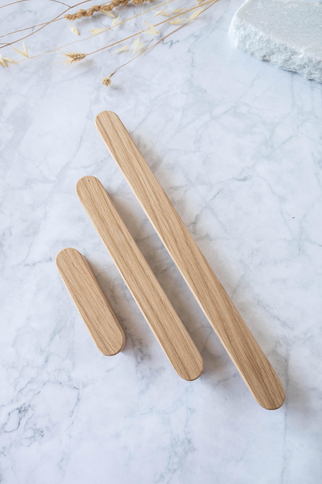 Drawer Handles From Solid FSC Oak Wood - Wooden Handle, Ikea Handles ...