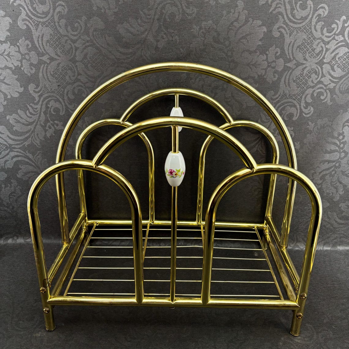 Mid-century Modern Brass Magazine Holder, 1970s Vintage Book Storage - Etsy