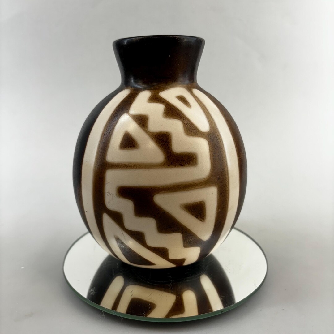 Peruvian Pottery Vase Chulucanas Terra-cotta Clay 6” SIGNED Ecuado 88 ...