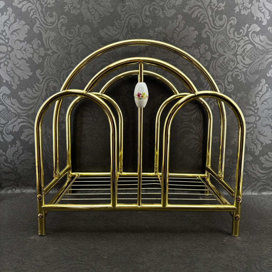 Mid-century Modern Brass Magazine Holder, 1970s Vintage Book Storage - Etsy