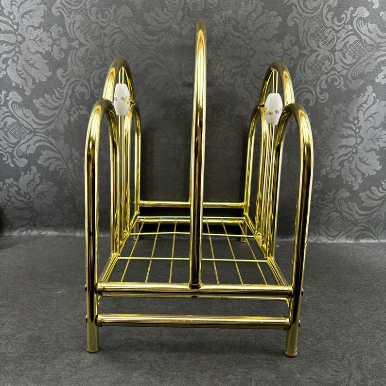 Mid-century Modern Brass Magazine Holder, 1970s Vintage Book Storage - Etsy
