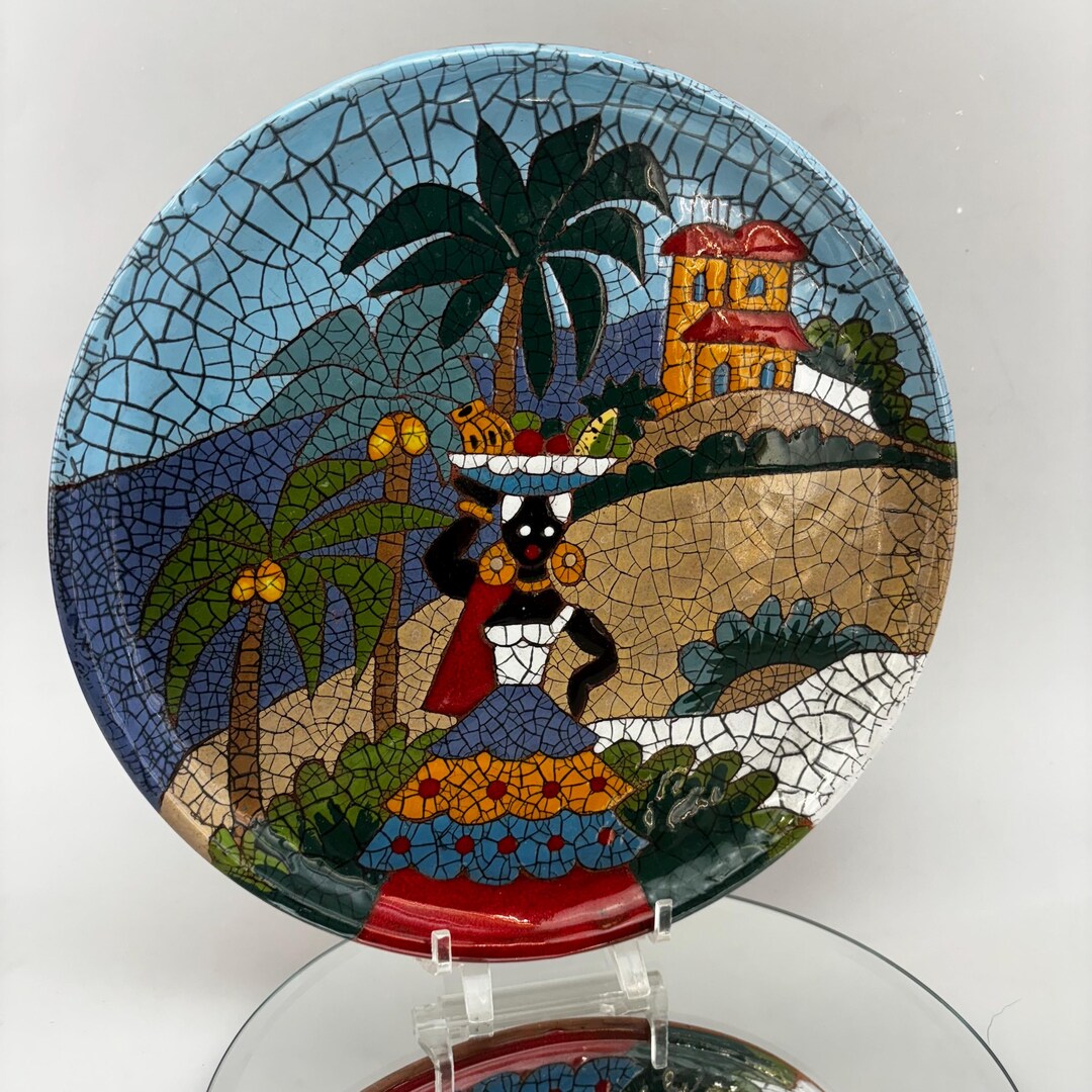Authentic Brazilian Pottery Plate - Jardim Curitiba Collection - Etsy