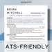 2024 ATS Friendly Resume Template Microsoft Word & Google Docs Resume ...