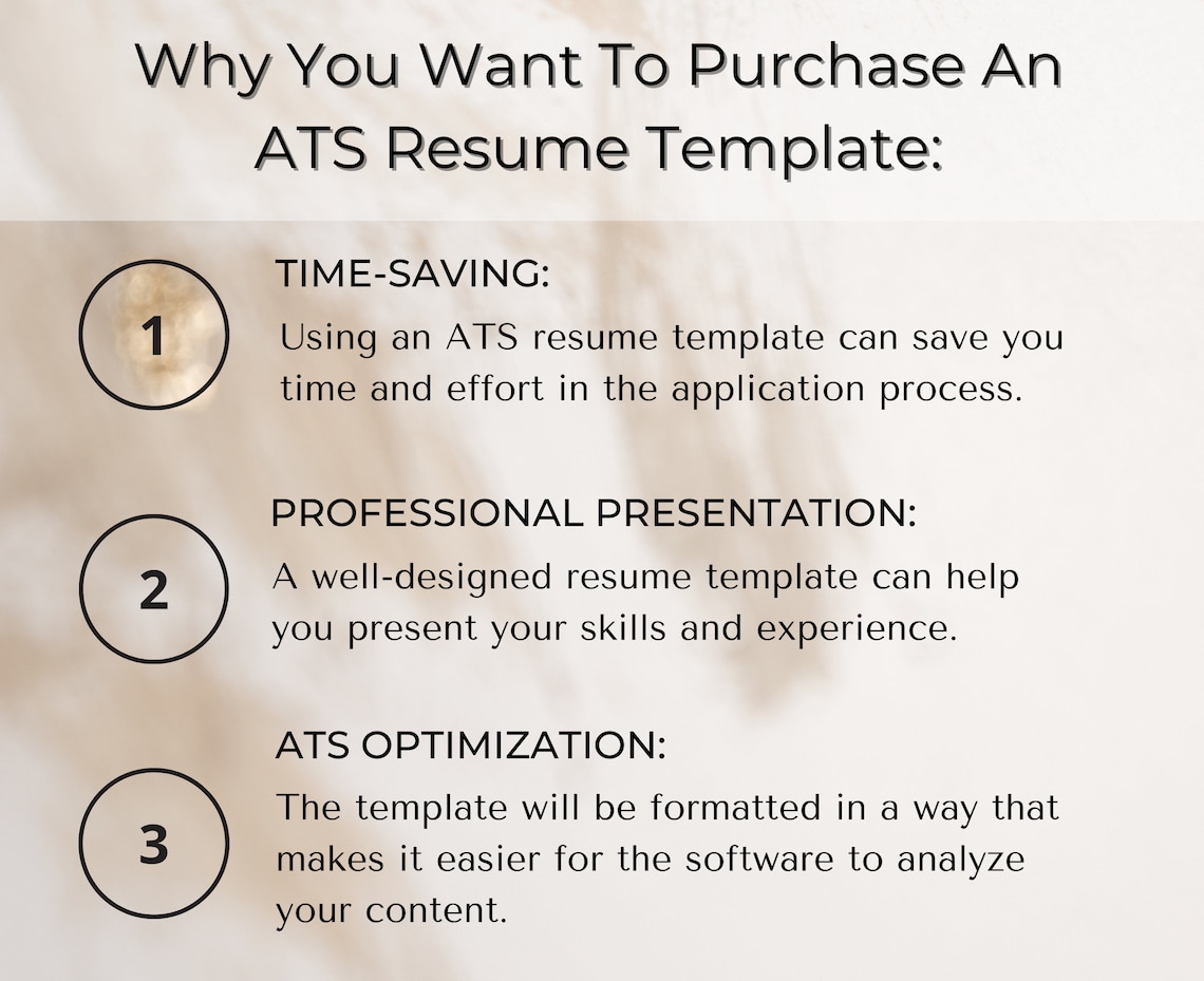 ATS Friendly Resume Template for Microsoft Word Modern Resume ...