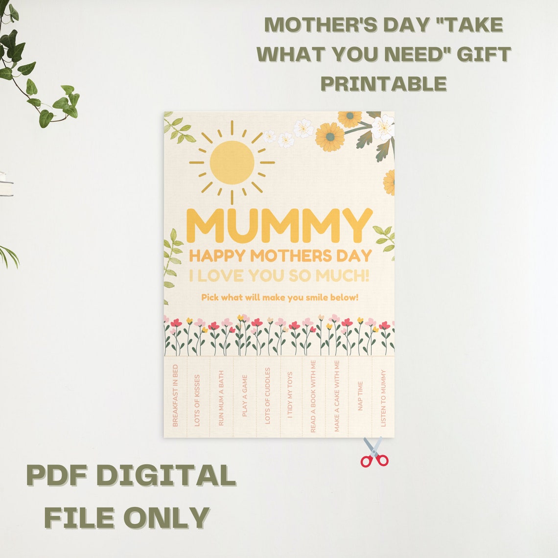 Mothers Day Gift, Tear off Flyer, Take What You Need, Printable ...