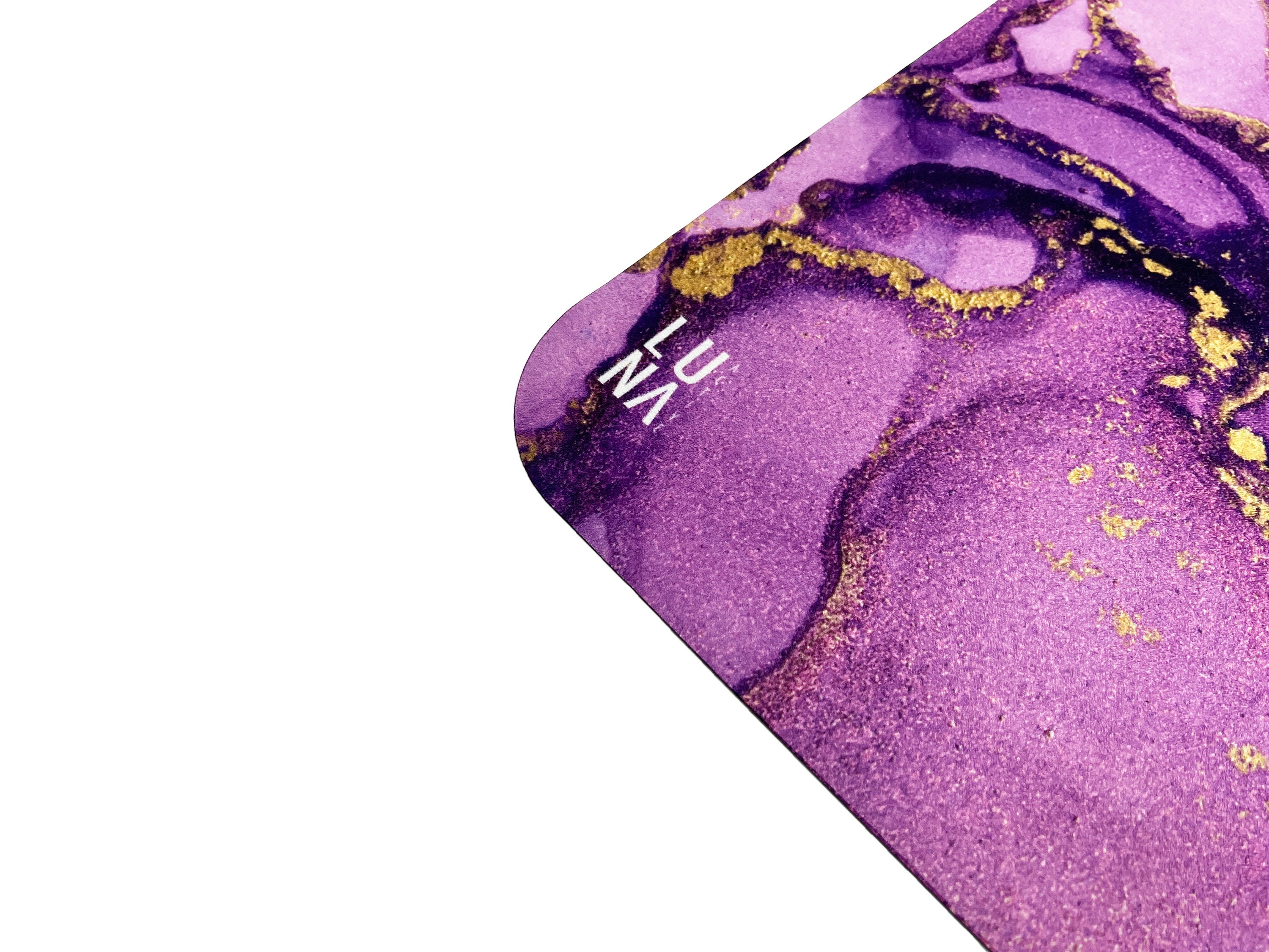 Amethyst Marble Pilates Reformer Non-slip Hygiene Mat - Purple Gold ...