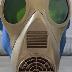 Custom Steampunk Style Cosplay Gas Mask Painted in Gold and Blue - Etsy