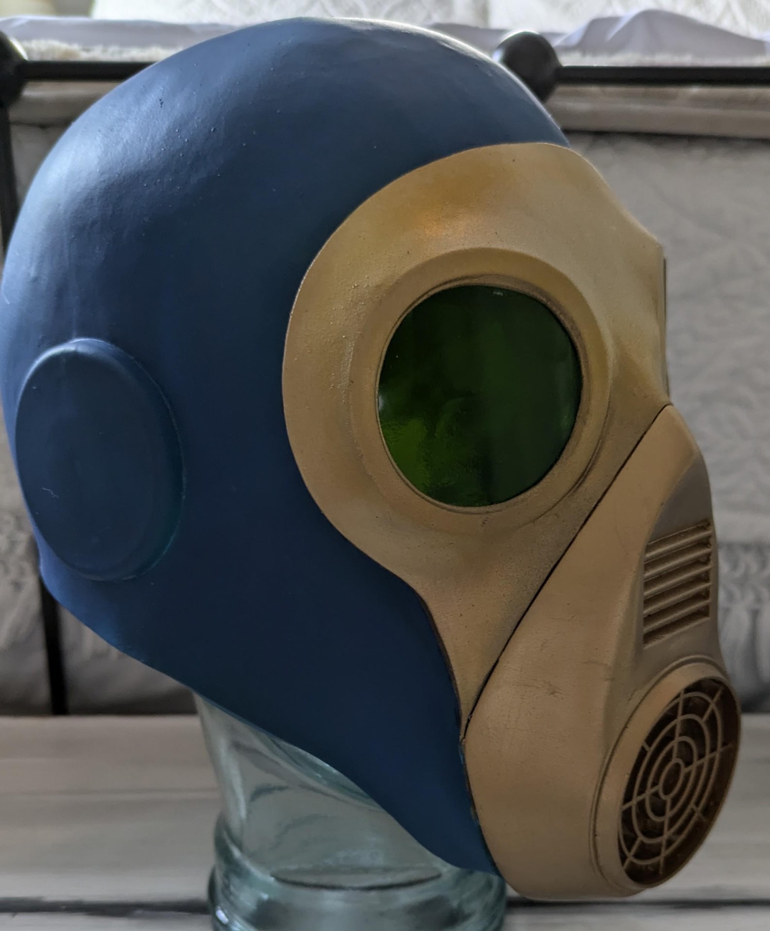 Custom Steampunk Style Cosplay Gas Mask Painted in Gold and Blue - Etsy