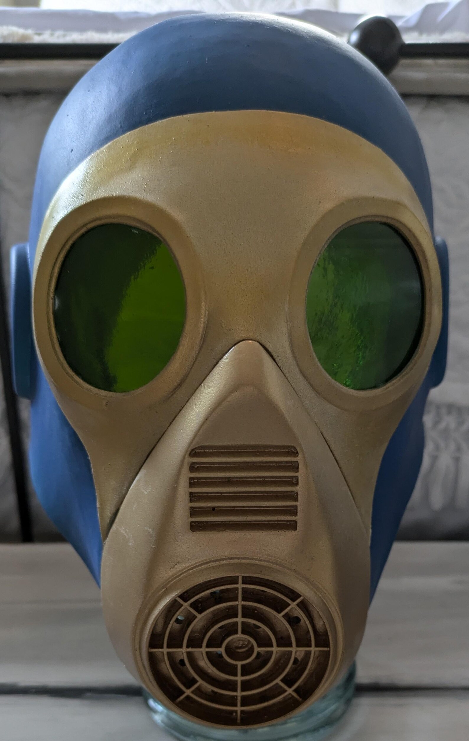 Custom Steampunk Style Cosplay Gas Mask Painted in Gold and Blue - Etsy