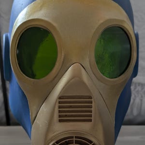 Custom Steampunk Style Cosplay Gas Mask Painted in Gold and Blue - Etsy